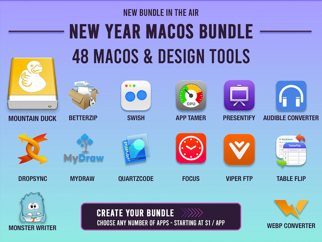 BundleHunt、3.5ドルのディスカウント料金を支払うと、48種類のMacアプリが格安購入できる「2023 New Year macOS App Bundle」を開催 | プロモーション ...